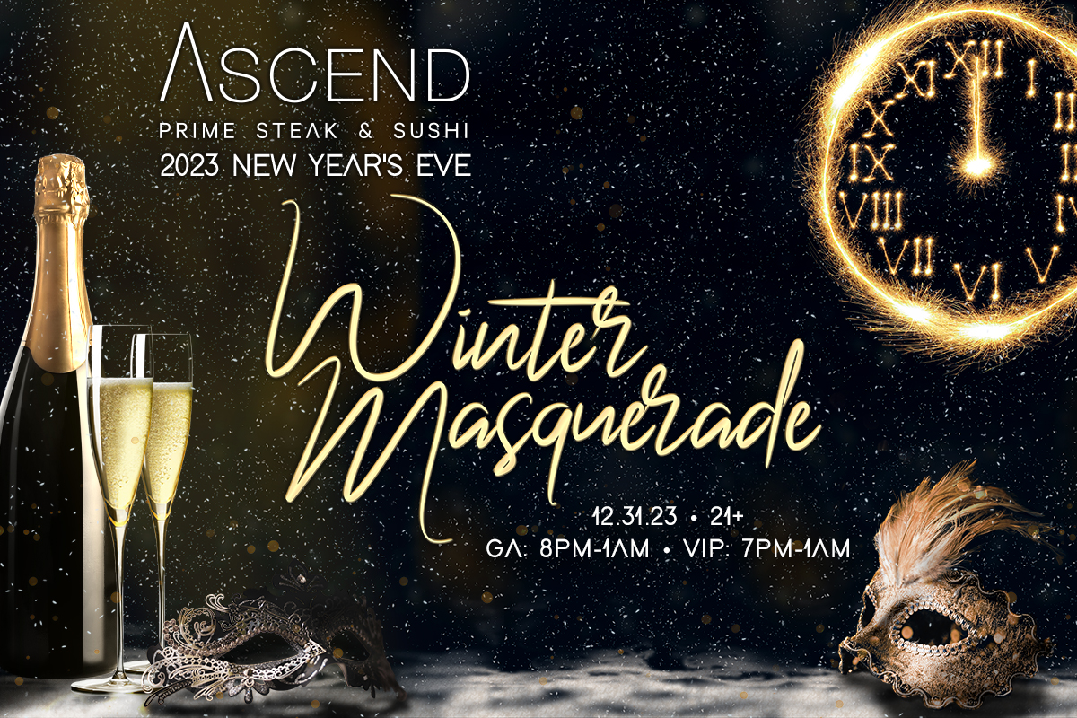 Tickets on Sale: NYE at Ascend Prime Steak & Sushi in Bellevue - EatSeattle